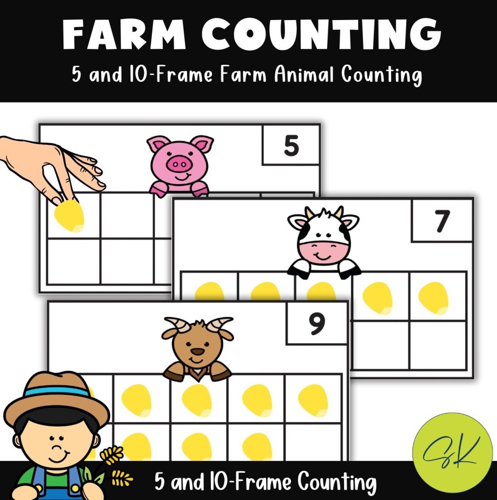 Farm 5 and 10 Frames Counting - Simply Kiddos