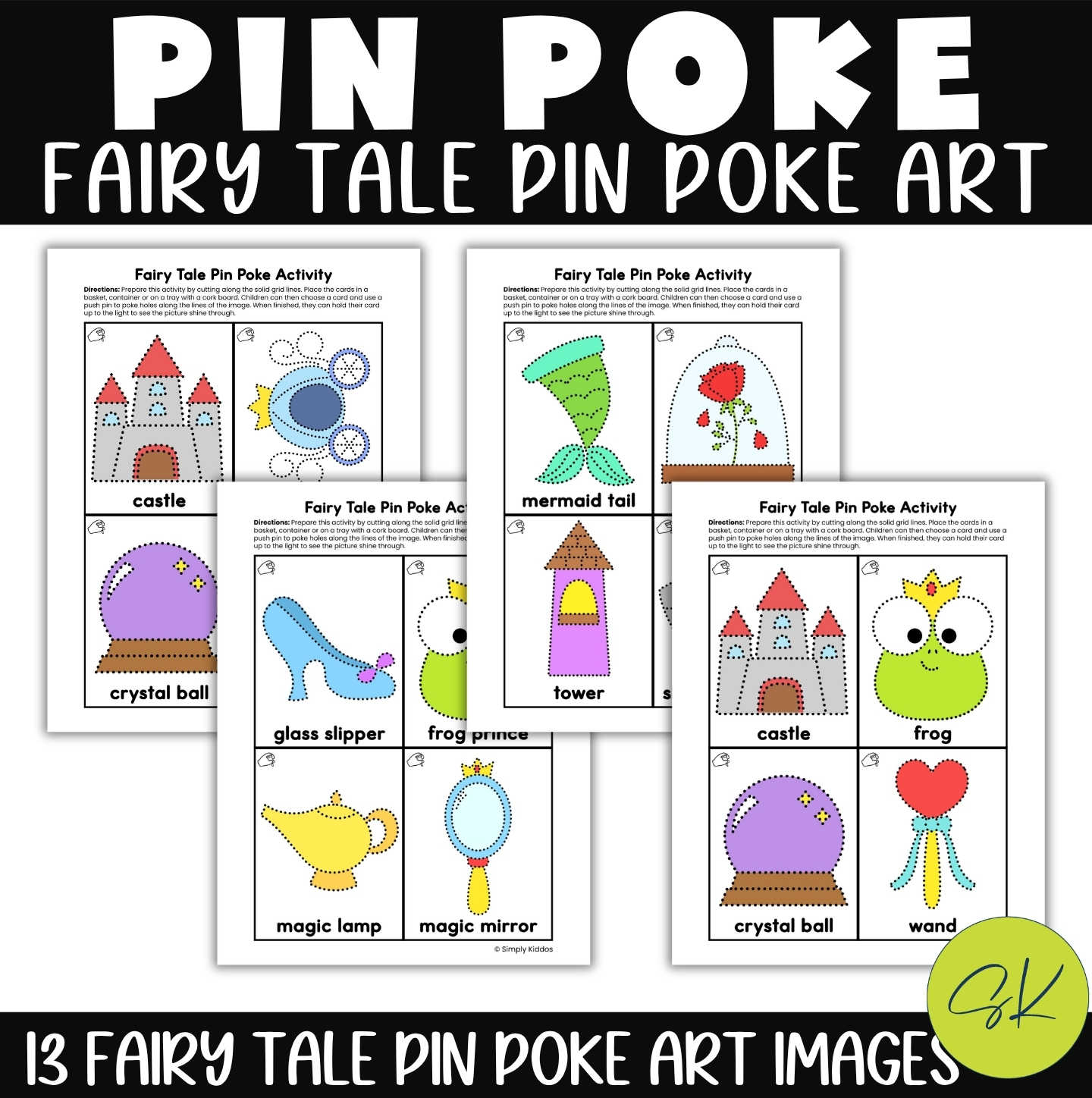 Fairy Tale Pin Poke Activity – Simply Kiddos