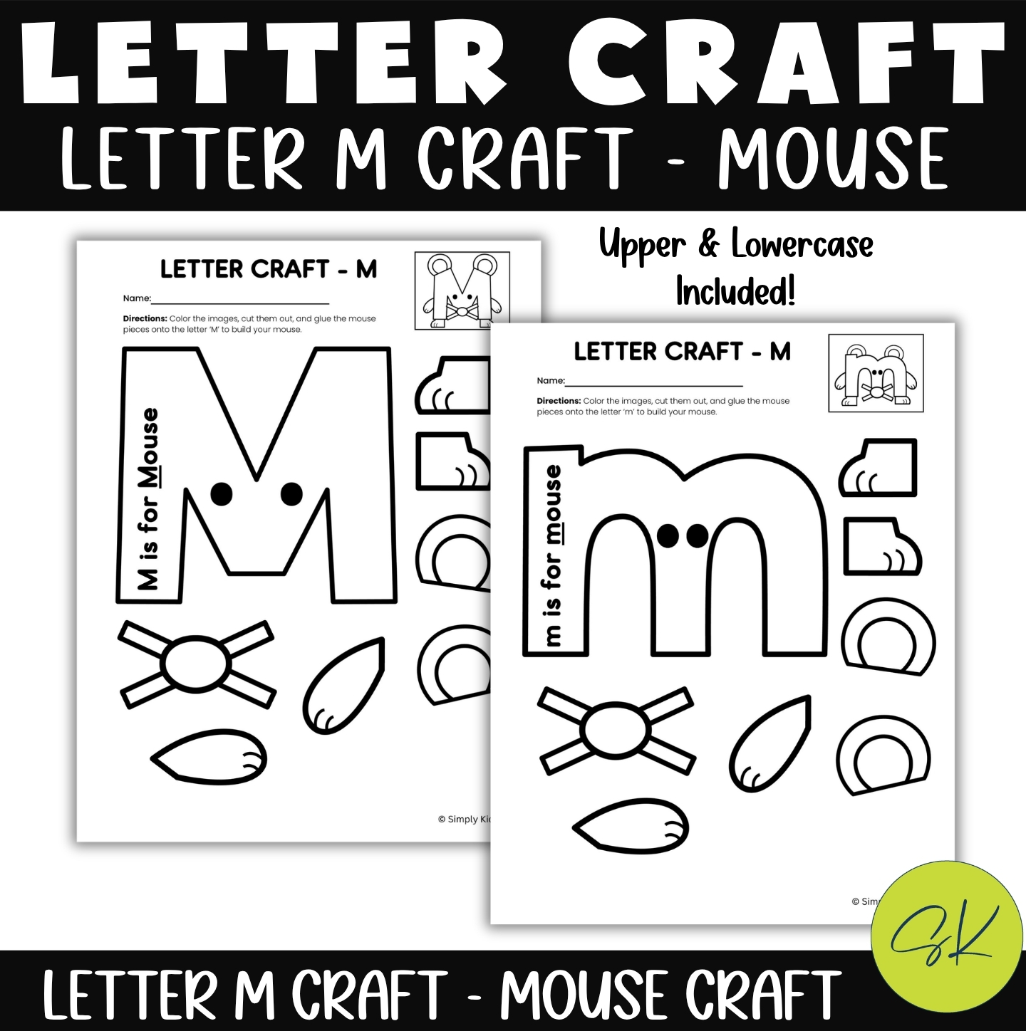 Letter M Craft – Mouse – Simply Kiddos