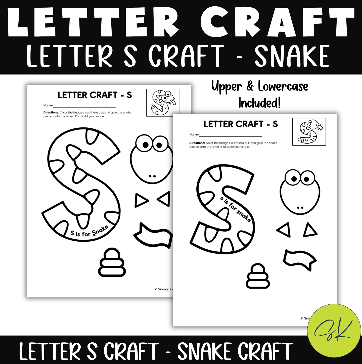 Letter S Craft – Snake – Simply Kiddos